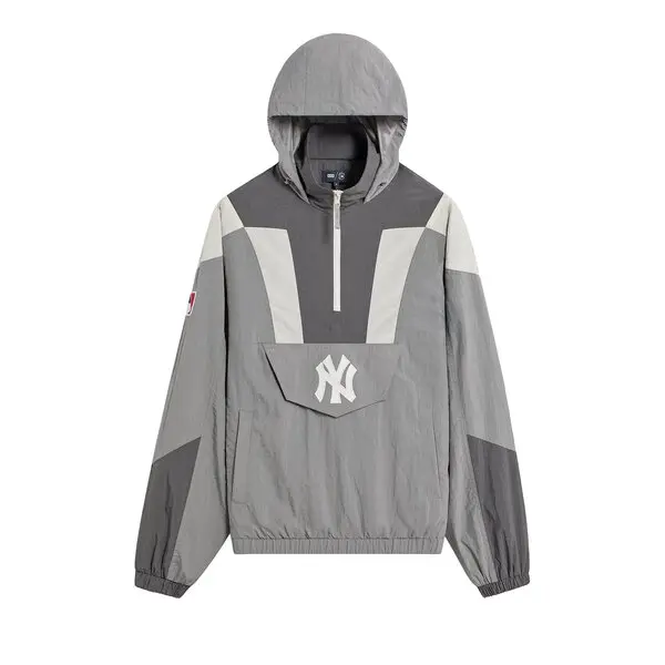 Kith For The New York Yankees Nylon Dante Pullover Jacket 'skyscraper