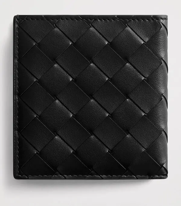 Bottega Veneta Leather Slim Intrecciato Bifold Wallet