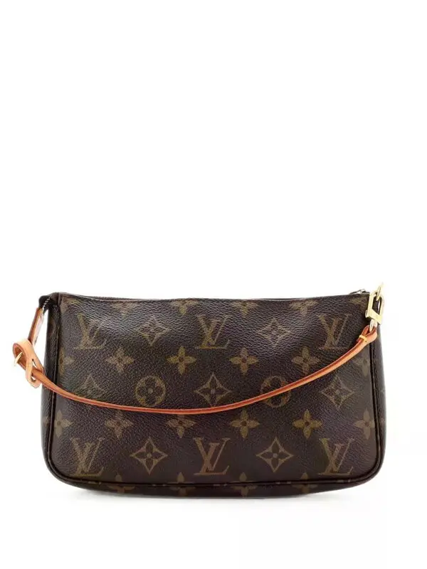 LOUIS VUITTON Pochette Accessoires Monogram Canvas Clutch Bag - Brown