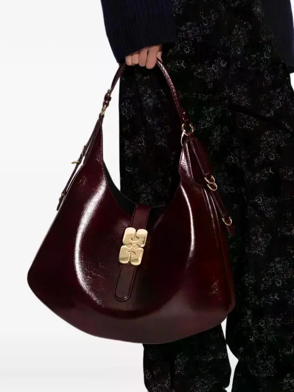 GANNI Butterfly-plaque Shoulder Bag