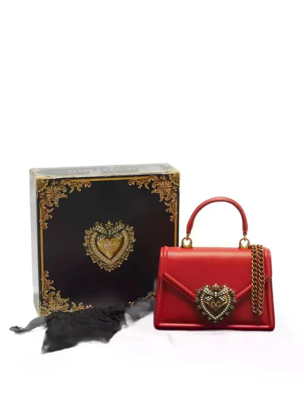 Dolce & Gabbana Small Devotion Leather Tote Bag