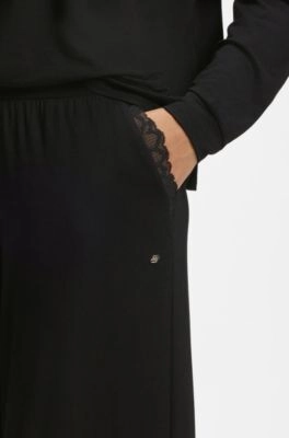 BOSS Pajama Pants With Lace-trimmed Pockets