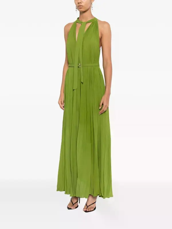 TOM FORD Sunray Plissé Lavalliere Pleated Dress