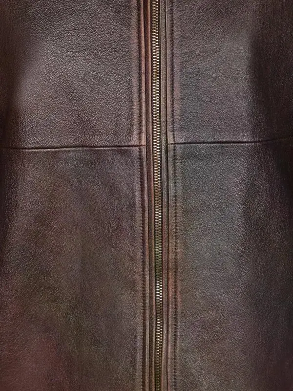 7 For All Mankind Zip-up Leather Cape