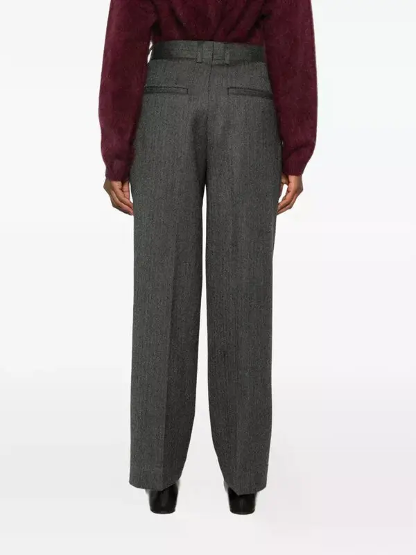 TOTEME Herringbone Pleated Trousers