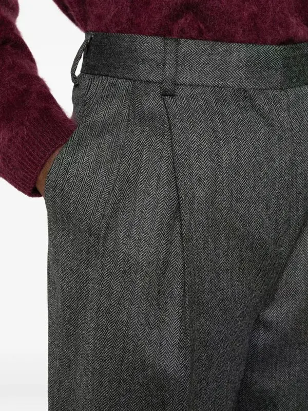 TOTEME Herringbone Pleated Trousers