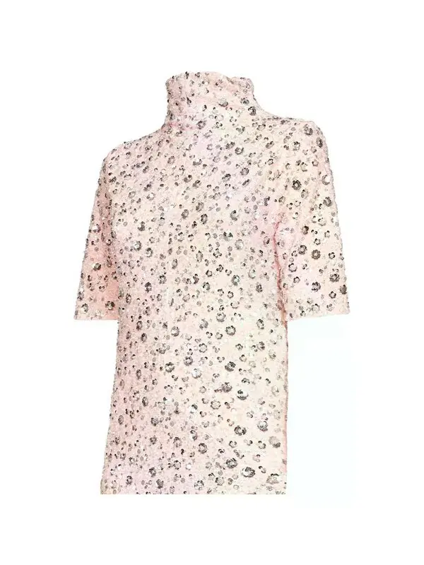 Rabanne Sequin-embellished Floral-embroidered Dress