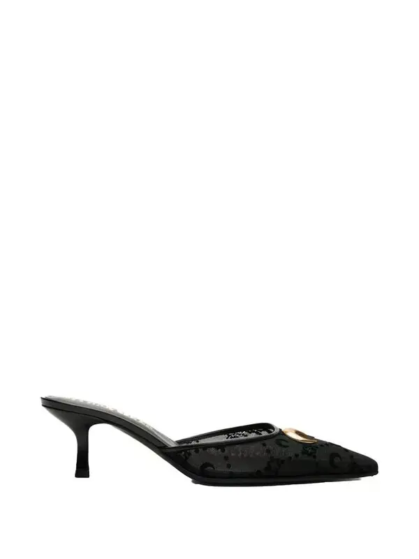 MARINE SERRE Mesh Flock Heeled Mules
