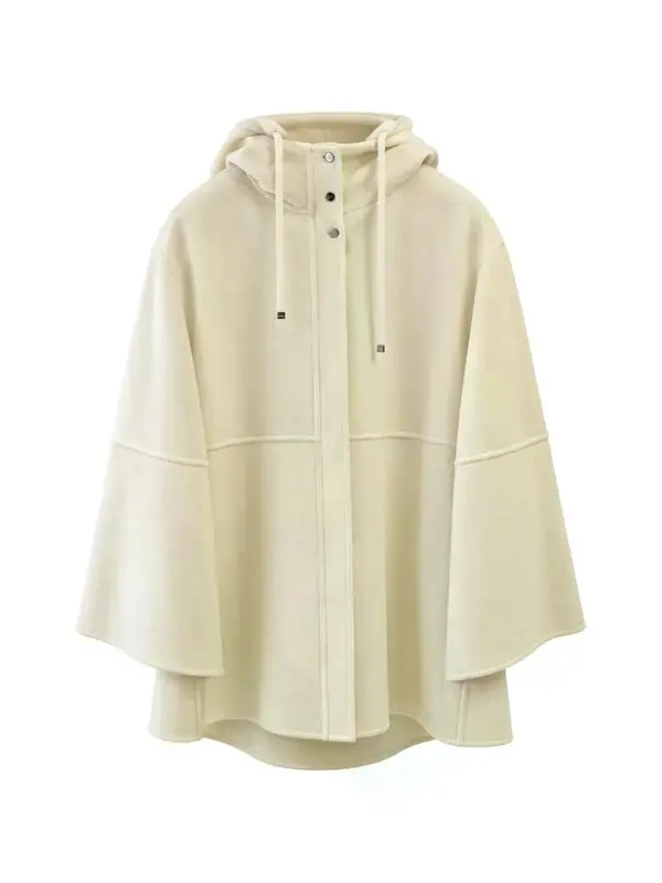 Herno Hooded Cape-sleeve Coat