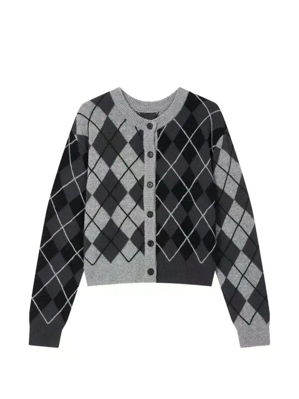 STUDIO TOMBOY Argyle Cardigan - Grey