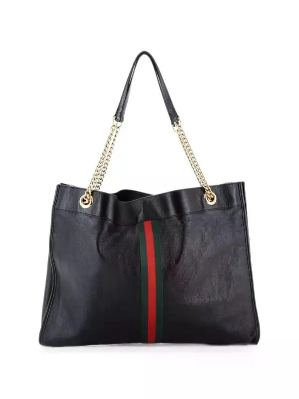 Gucci Rajah Chain Leather Large Tote Bag