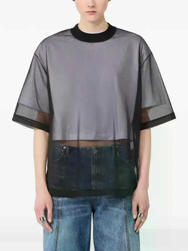 Sportmax Layered Sheer-panel T-shirt