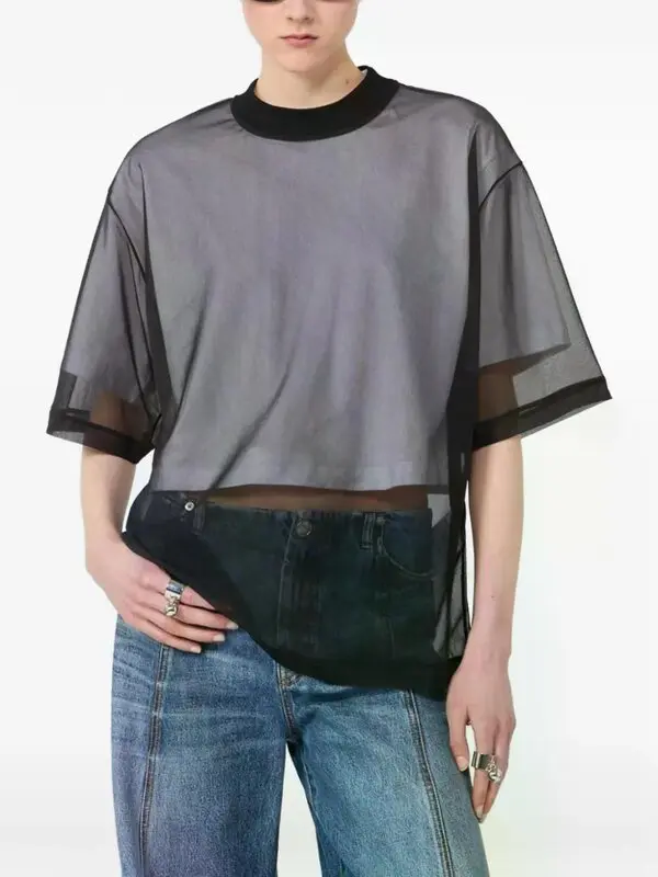 Sportmax Layered Sheer-panel T-shirt