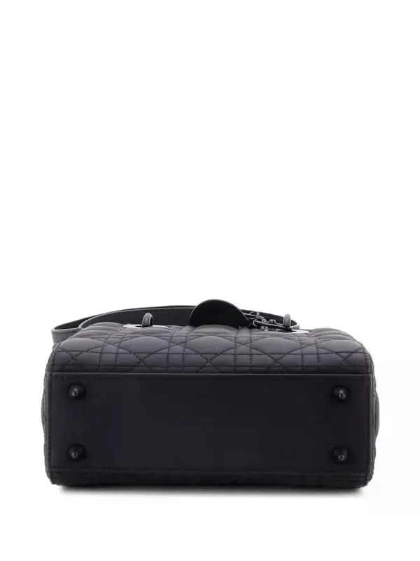 Dior Ultra Matte My Abcdior Lady Bag Cannage Quilt Calfskin Shoulder Bag - Black