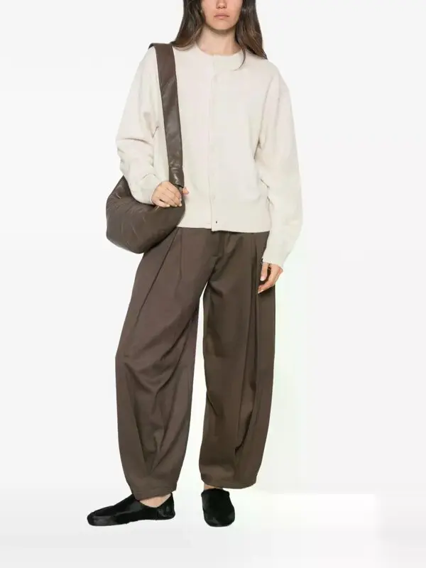 Extreme Cashmere Luce Button-fastening Ribbed-trim Cardigan - Neutrals