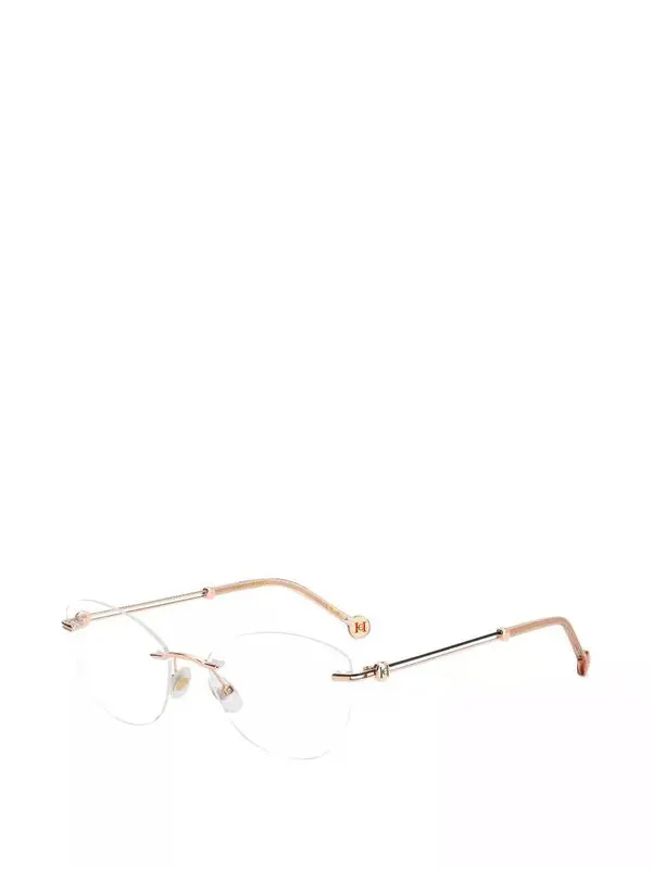 Carolina Herrera Rimless Cat-eye Glasses - Pink