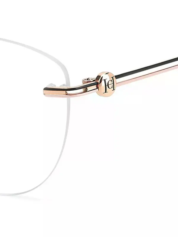 Carolina Herrera Rimless Cat-eye Glasses - Pink