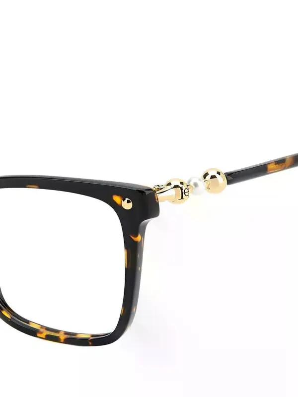 Carolina Herrera Tortoiseshell-effect Square-frame Glasses