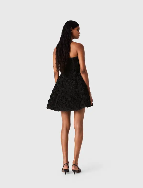 Maje Strapless Dress With Flowers