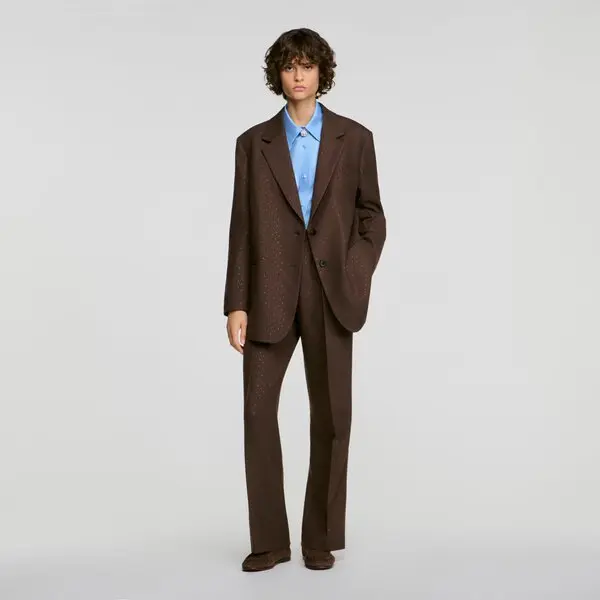 Sandro Rhinestone Suit Jacket
