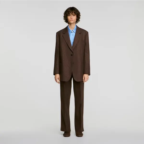 Sandro Rhinestone Suit Jacket