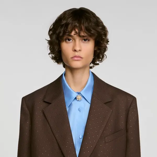 Sandro Rhinestone Suit Jacket