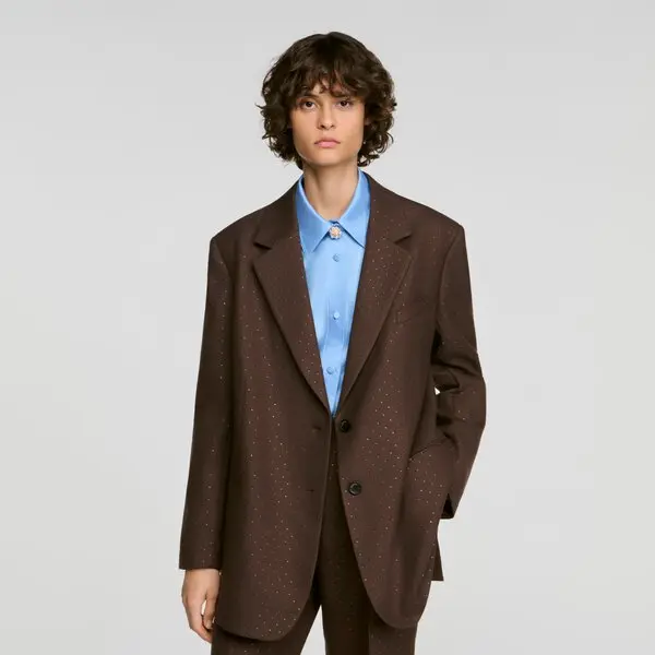 Sandro Rhinestone Suit Jacket