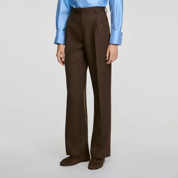 Sandro Rhinestone Suit Trousers