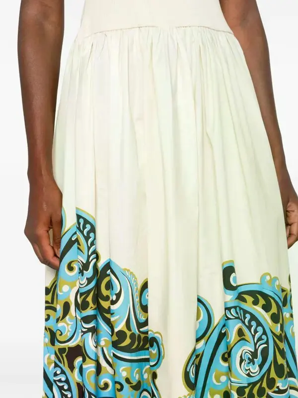 ALEMAIS Natalia Paisley-print Sleeveless Midi Dress