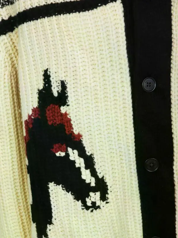 Guest In Residence Rodeo Intarsia-knit Cardigan