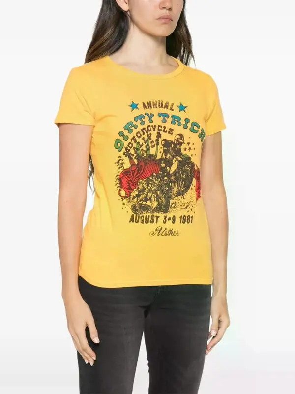MOTHER The Lil Goodie Goodie Graphic-print T-shirt - Yellow