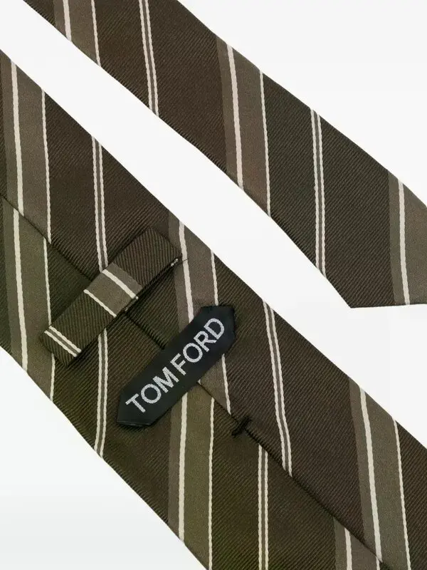 TOM FORD Stripe Tonal Weave Tie
