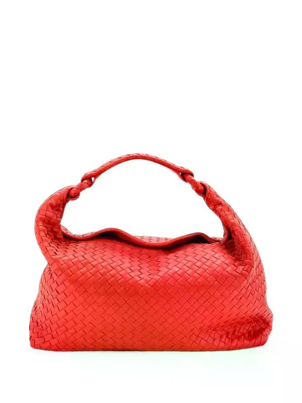 Bottega Veneta Sloane Intrecciato Nappa Medium Hobo Bag - Red