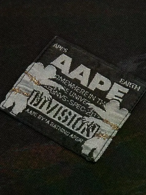 AAPE BY *A BATHING APE Heavy-washed Logo-patch T-shirt