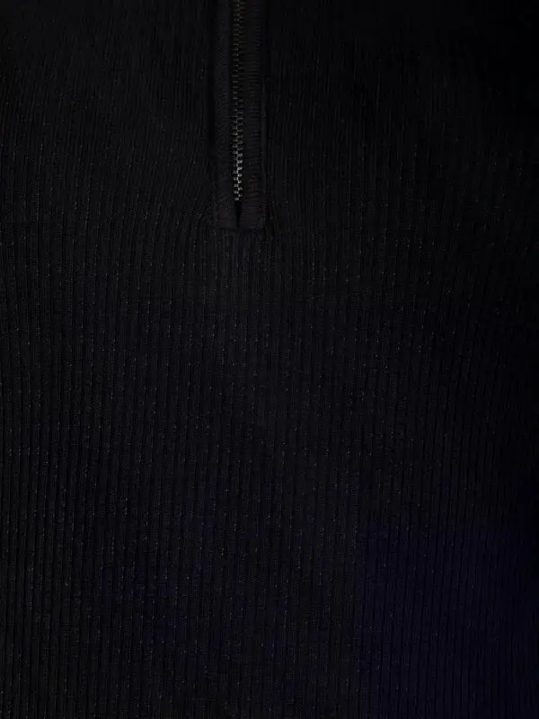 AGOLDE Amica Ribbed-knit Polo Top