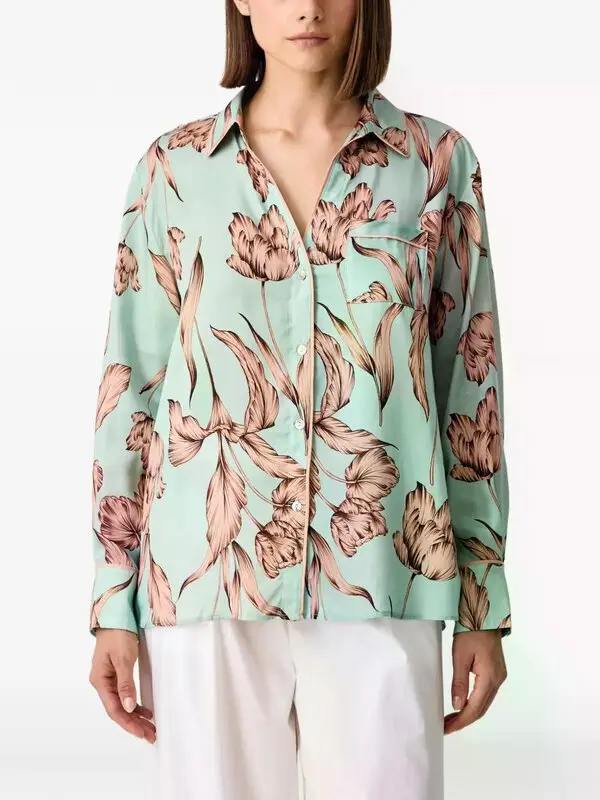 Chantelle Eliot Floral-print Pajama Shirt