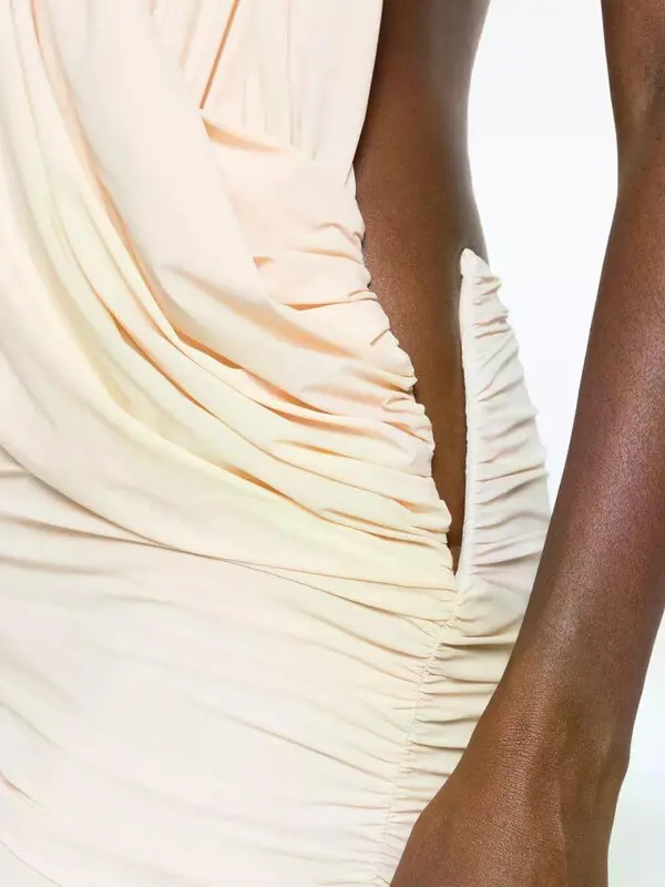 AMAZUIN Manoon Ruched Halterneck Midi Dress