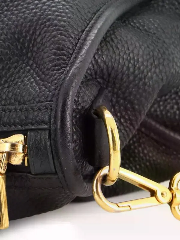 Prada Front Zip Convertible Vitello Phenix Medium Satchel