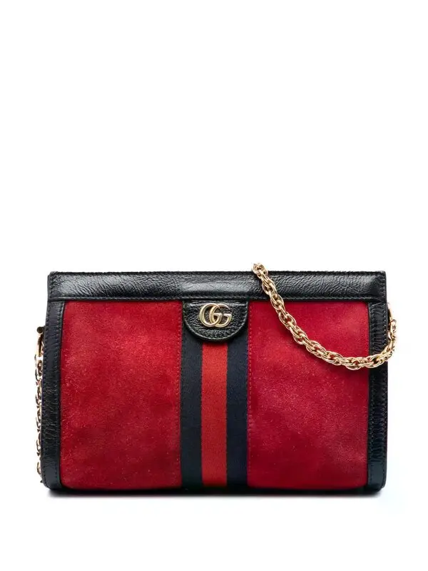 Gucci 2016-2026 Small Suede Web Ophidia Chain Crossbody Bag