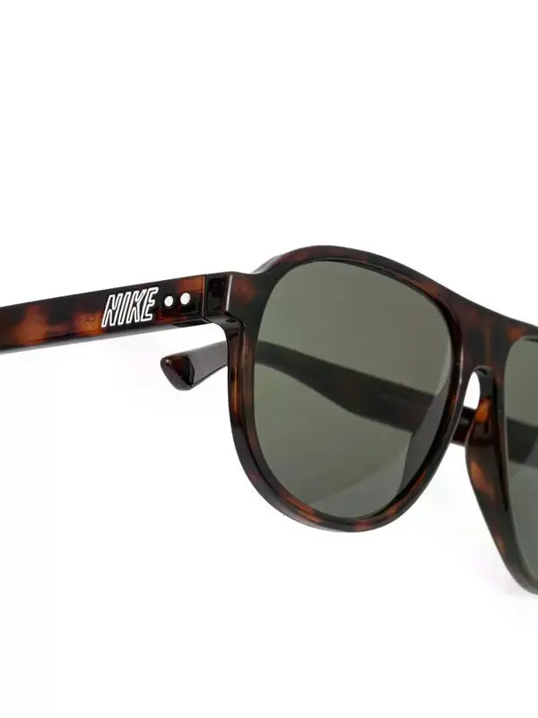 Nike Tortoiseshell-pattern Pilot-frame Sunglasses