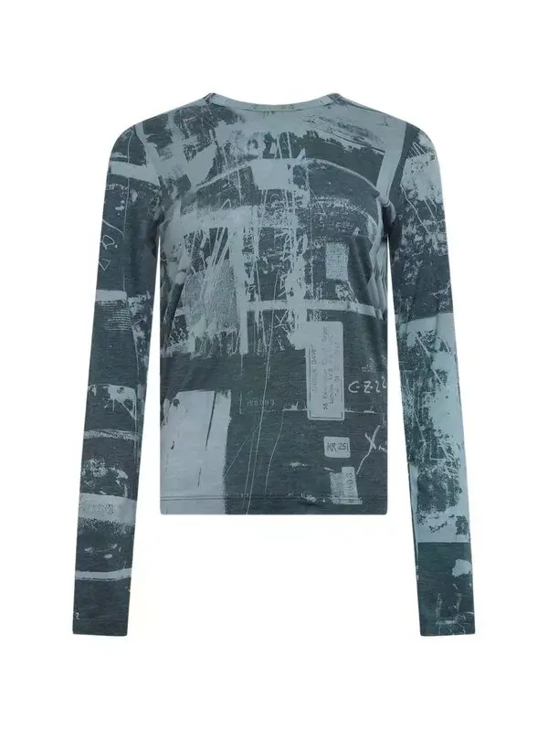 Y’s Desolate City-print Long-sleeve T-shirt