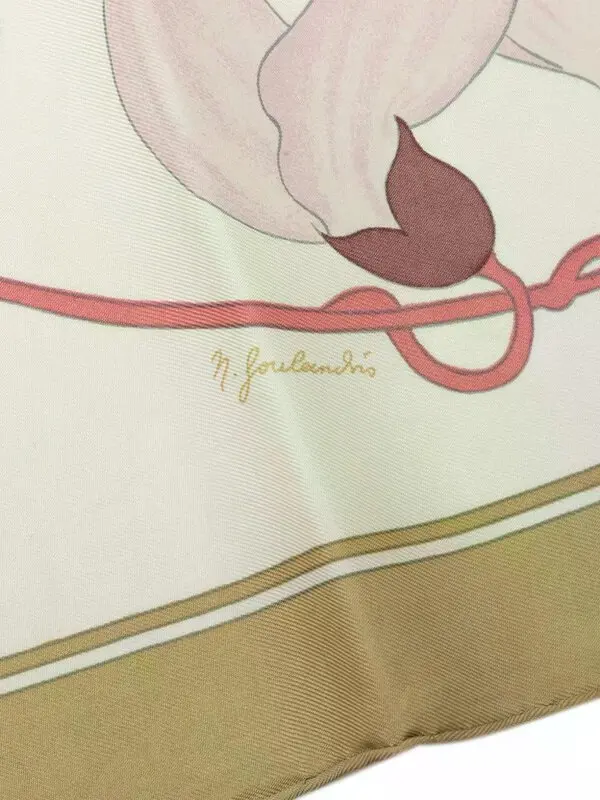 Hermès 20th Century Flora Graeca Silk Scarf 90 Scarves