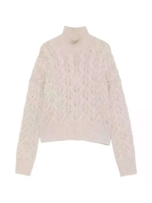 Max Mara Cosmo Cable-knit High-neck Sweater