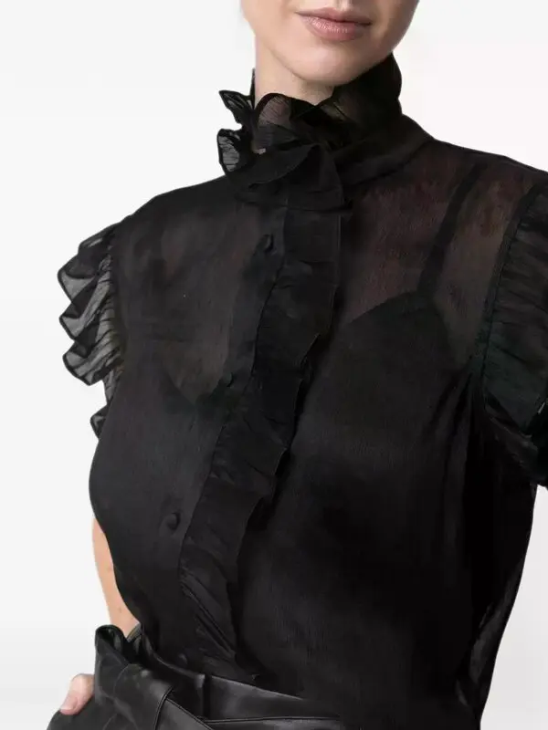 CHRISTY LYNN Marfa Ruffled Sleeveless Top