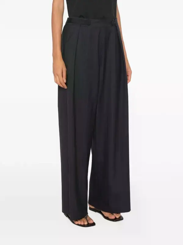 FRANCESCA MARCHISIO Pinstripe Wide-leg Trousers