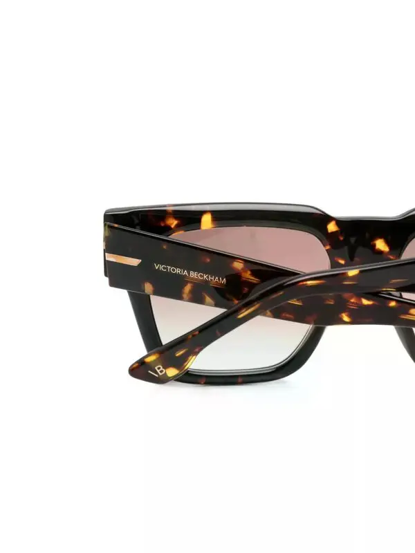 Victoria Beckham Tortoiseshell-effect Square-frame Sunglasses