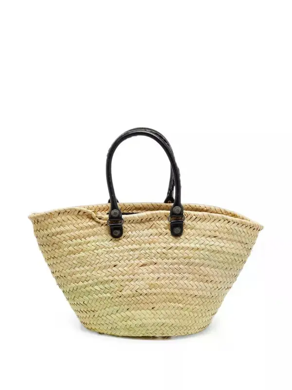 Balenciaga Small Le Cagole Raffia Tote Bag