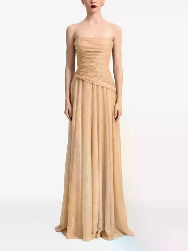GEMY MAALOUF Strapless Ruched Dress