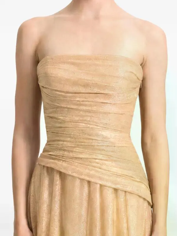 GEMY MAALOUF Strapless Ruched Dress