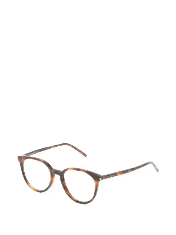 Saint Laurent Tortoiseshell-effect Round-frame Glasses